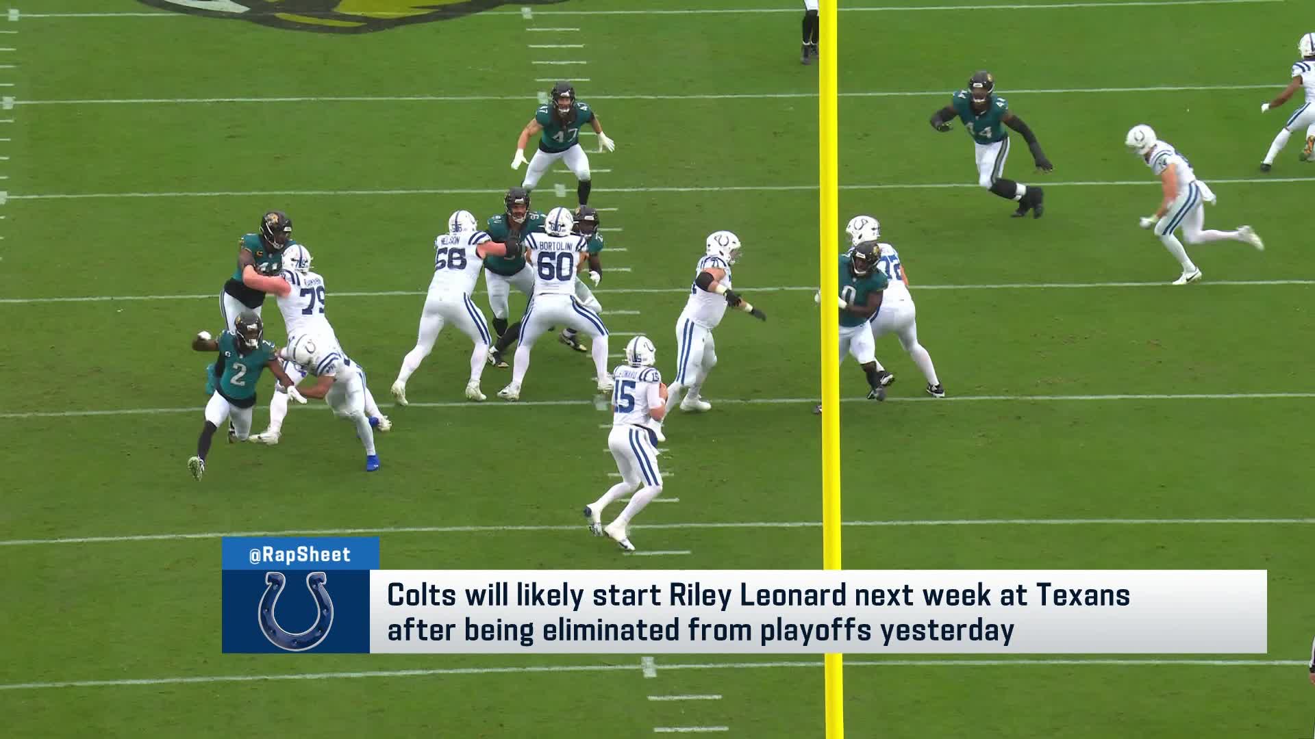 Rapoport: Colts likely to start Riley Leonard in Week 18 'NFL GameDay ...
