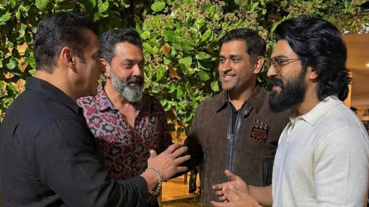 Salman Khan, Ram Charan, MS Dhoni, and Bobby Deol's picture goes viral