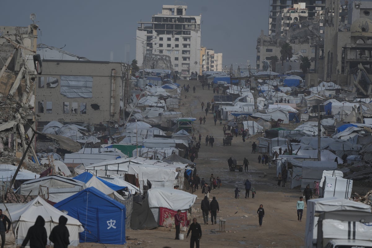 Freezing rain floods Gaza as the displaced face even worse conditions