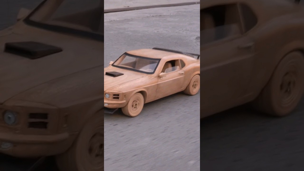 Carving a 1970 Mustang from a solid block of wood