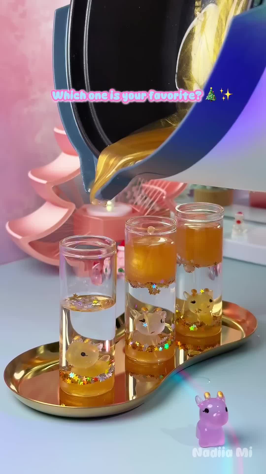 Which mini water candle is your favorite? 🎄🕯️ | Christmas candle DIY