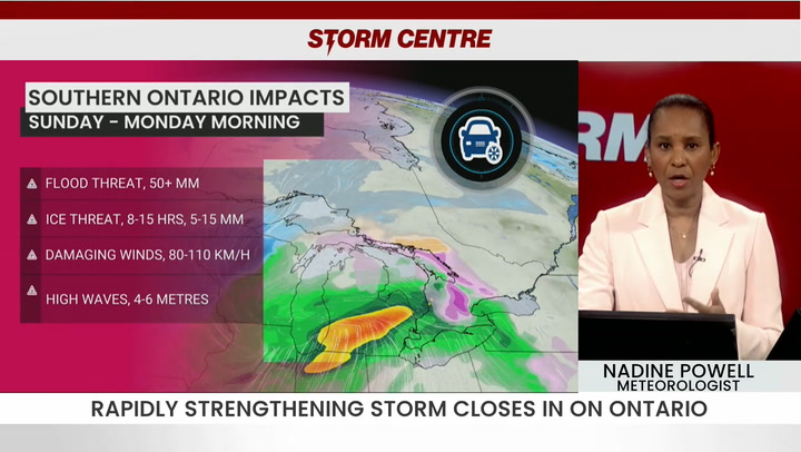 Potent storm brings multiple hazards to southern Ontario
