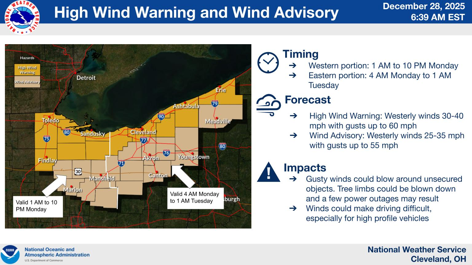 Travel restrictions on Ohio Turnpike will be in place starting Monday