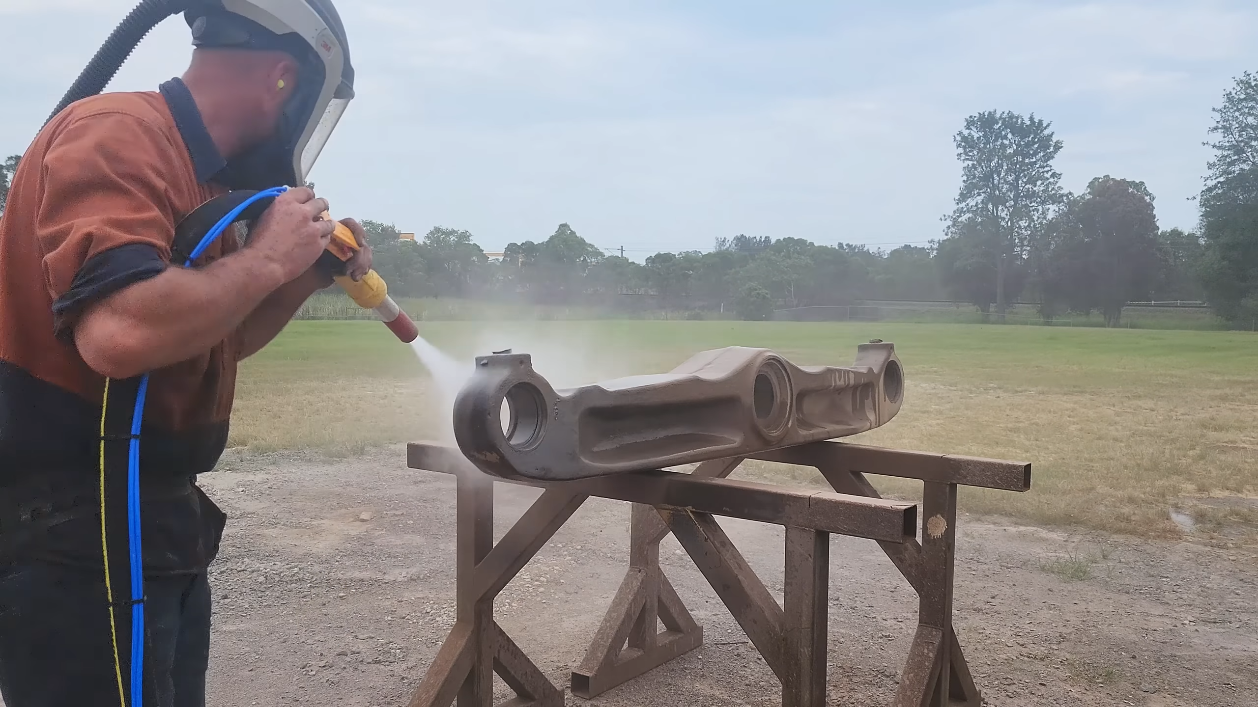 New machine day: Testing our RapidBlast SD140 dustless blaster