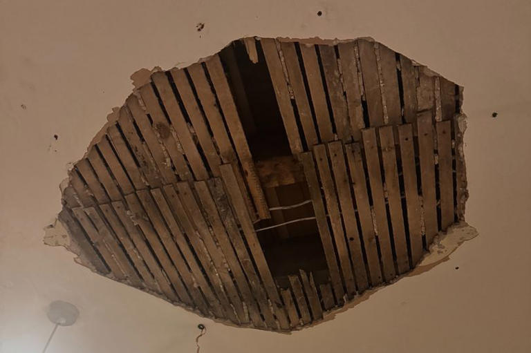 'My kitchen ceiling collapsed as I cooked a family roast on Boxing Day'
