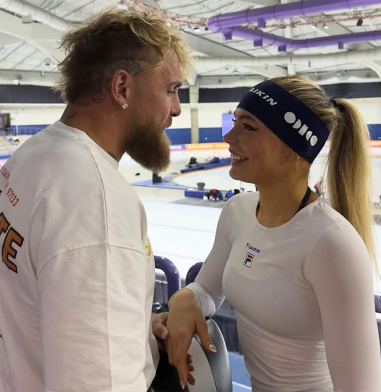 Jake Paul’s speed skater fiancée Jutta Leerdam crashes out at Olympic ...