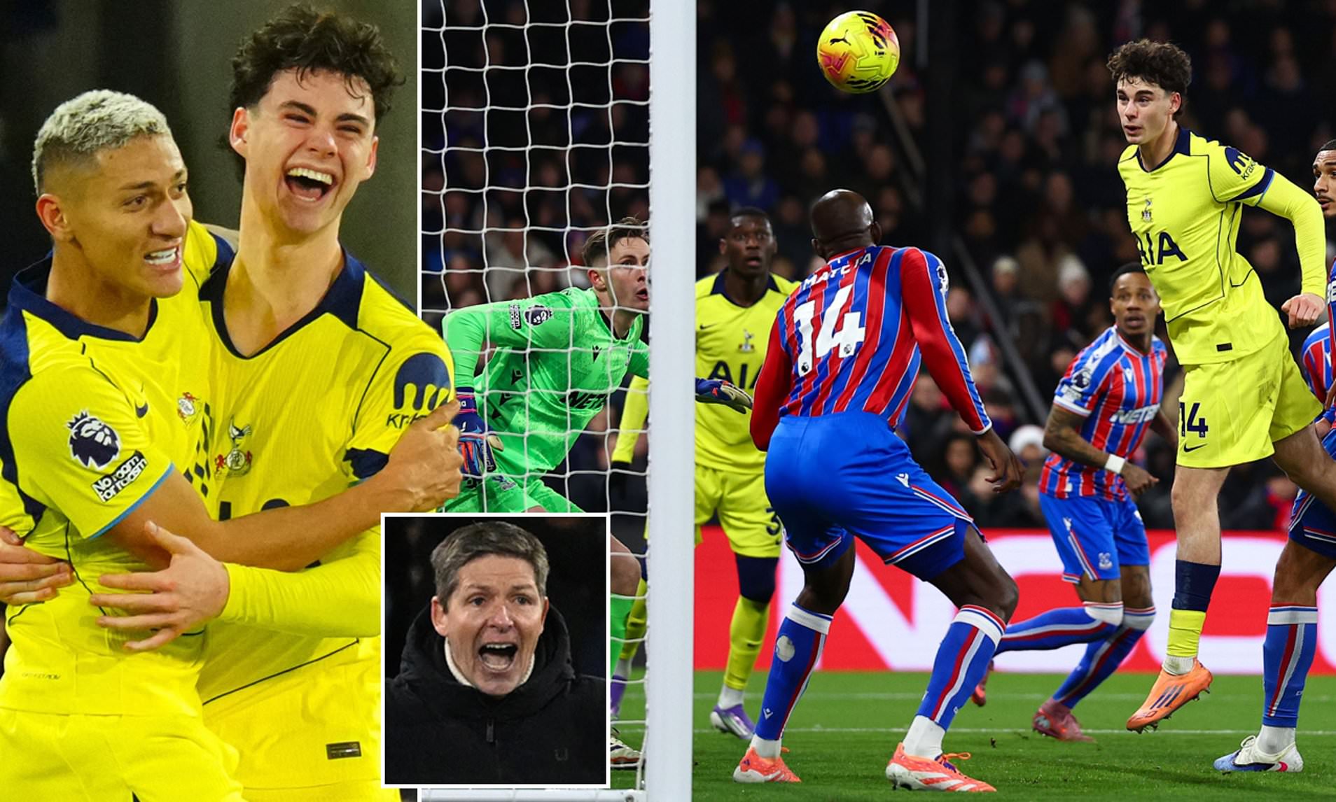 Crystal Palace 0-1 Tottenham: Spurs lift the pressure on Thomas Frank ...