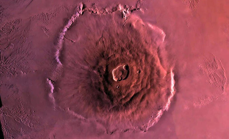 NASA found this on top of Mars’s biggest volcano