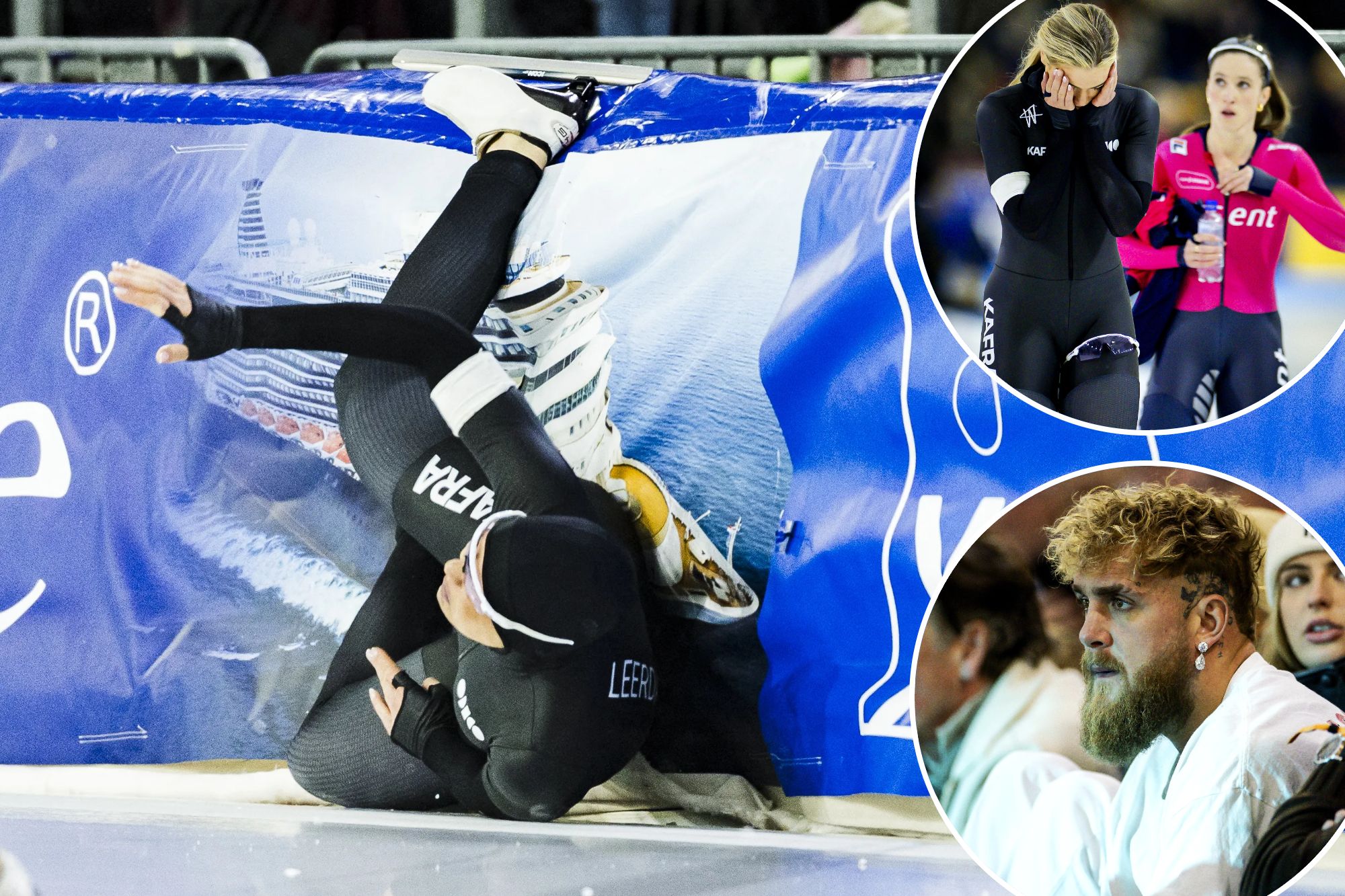 Jake Paul’s speed skater fiancée Jutta Leerdam crashes out at Olympic ...