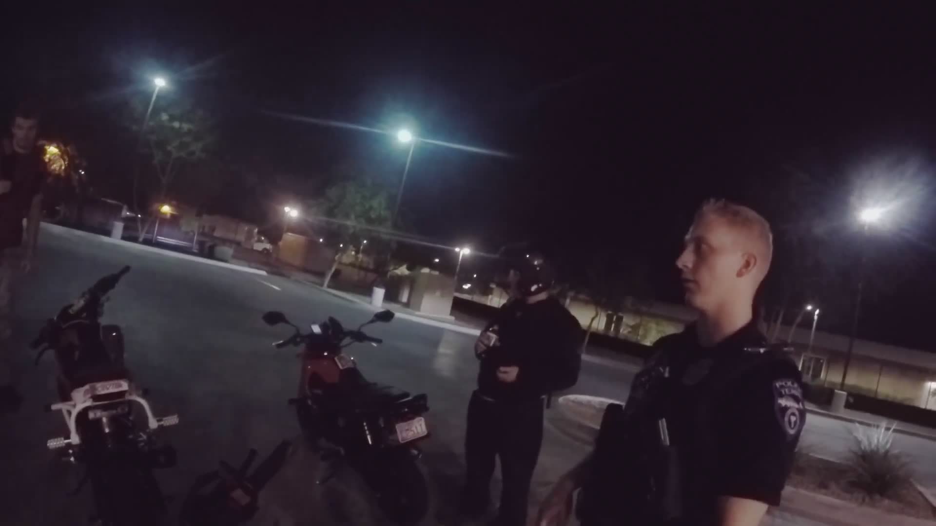 Officer shows genuine motorcycle appreciation during traffic interaction