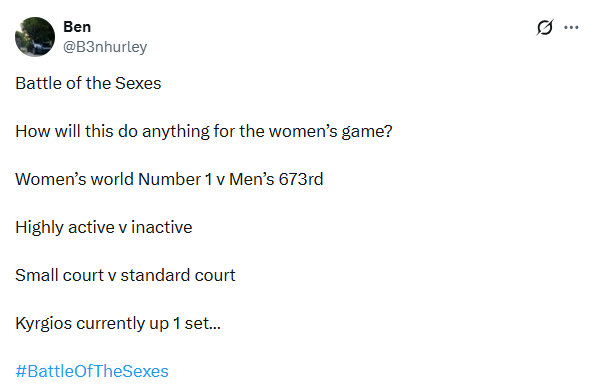 Utter nonsense: Fans slam Sabalenka vs Kyrgios Battle of Sexes match