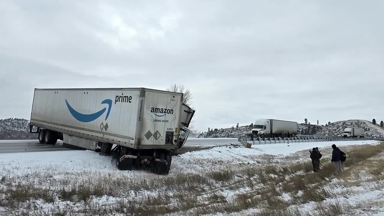Winter storm causes crashes and delays on I-90 near Billings