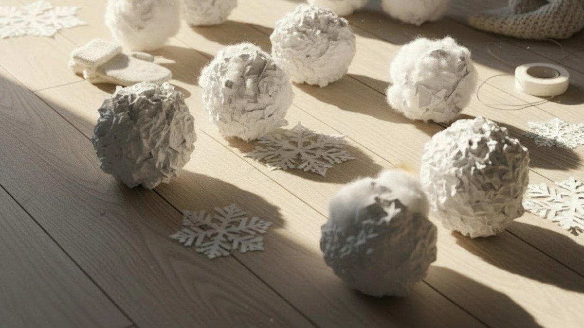 Schneebälle aus Papier basteln: In wenigen Minuten zur Indoor ...