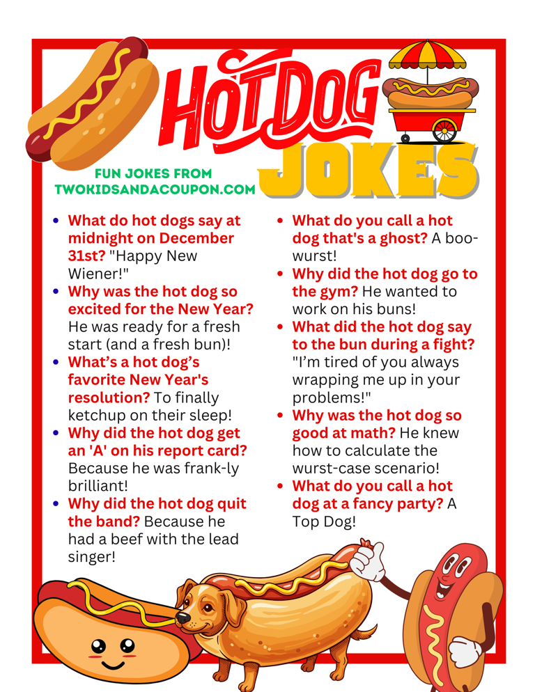 Frankly speaking you'll relish these 20 hot dog jokes