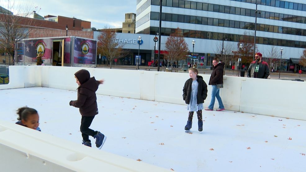 The community hits the ice at Public Square's ice skating rink in ...