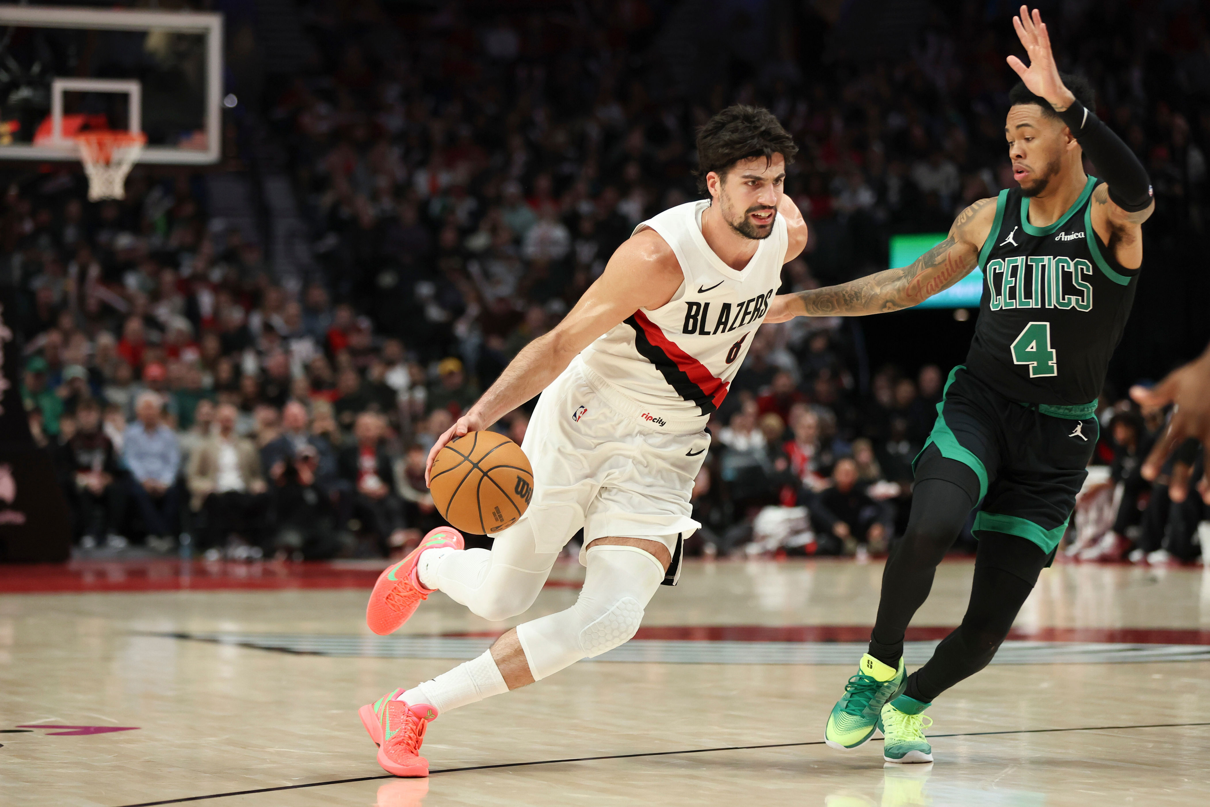 Sharpe scores 26 as Blazers beat Celtics 114-108