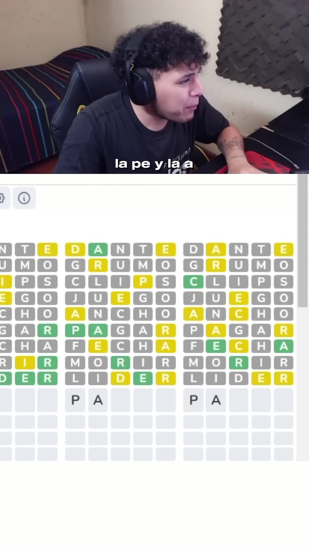 Hice ocho Wordles a la vez 🎱 (parte 2) | #wordle #fyp #parati