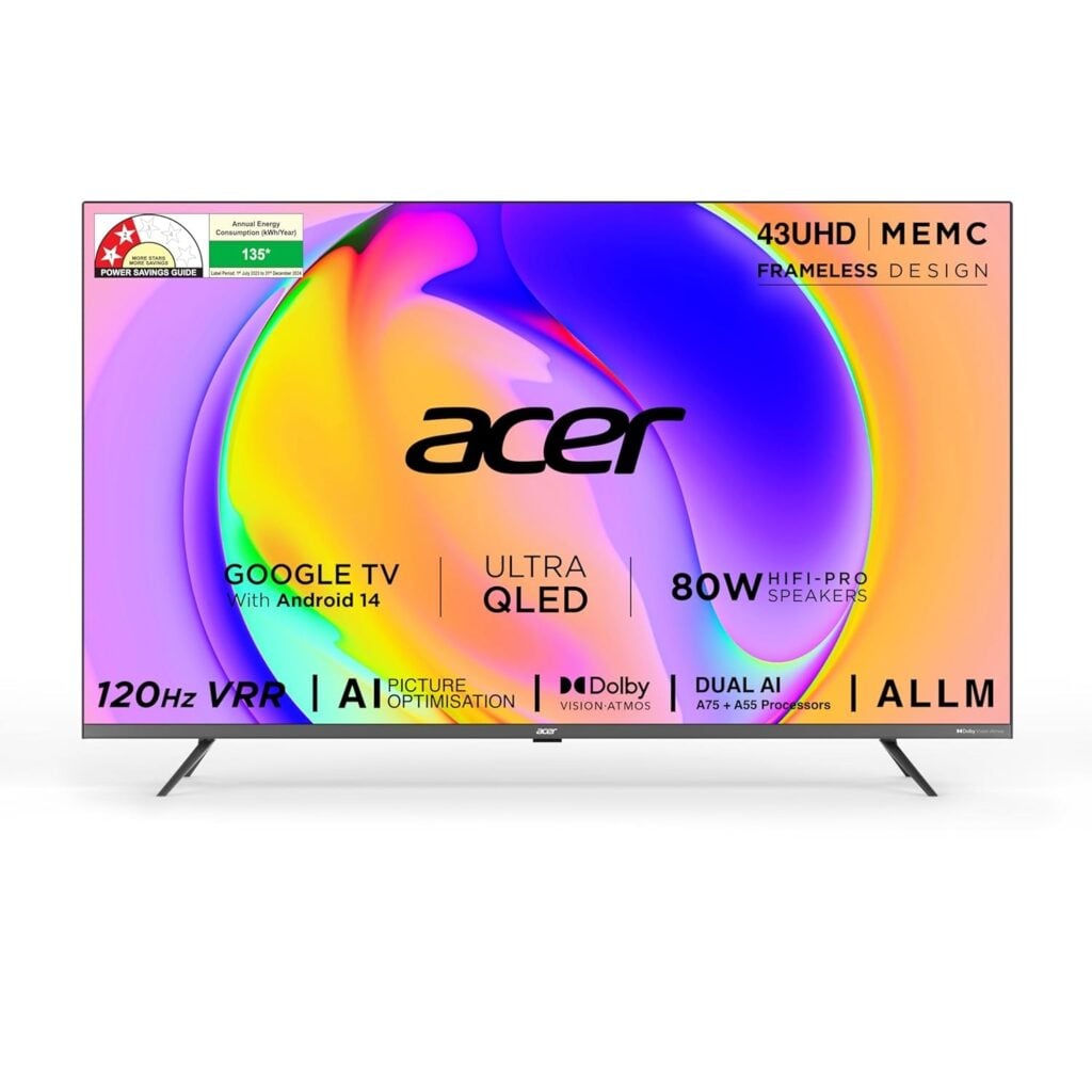 Upgrade with Acer 4K UHD Smart QLED Google TV’s available at huge discounts