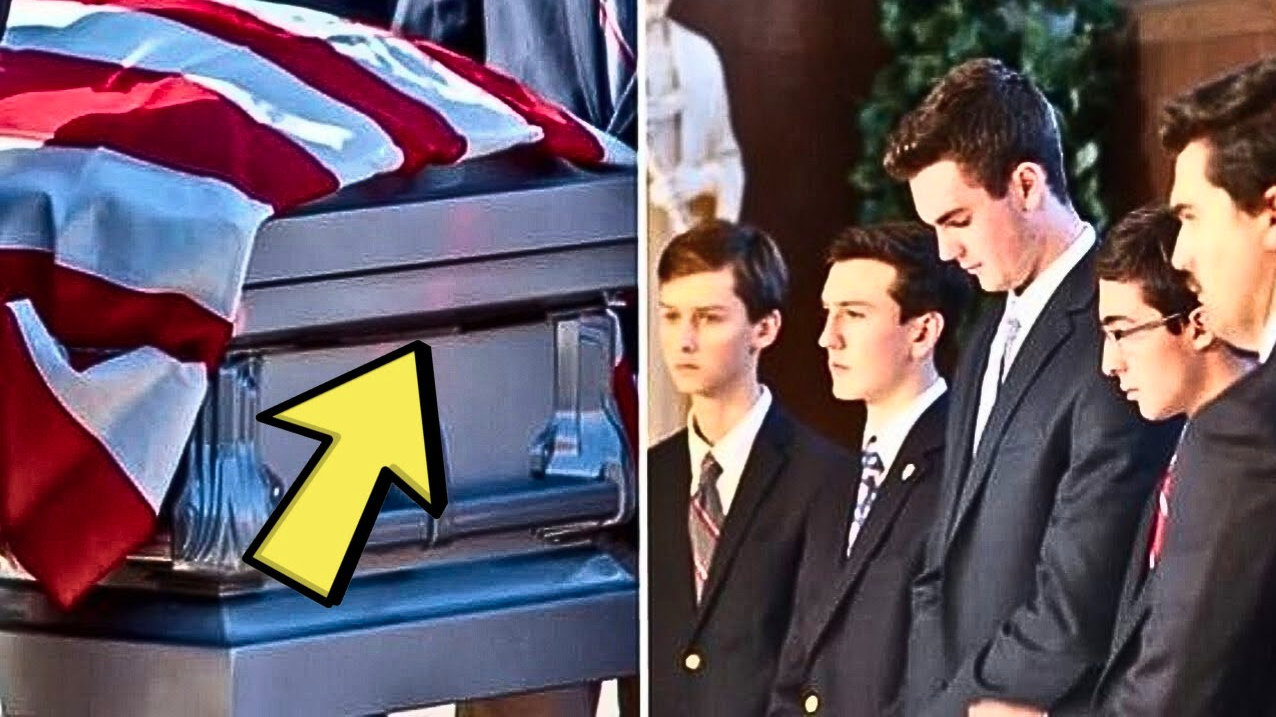 Funeral for veteran stuns attendees when doors suddenly burst open