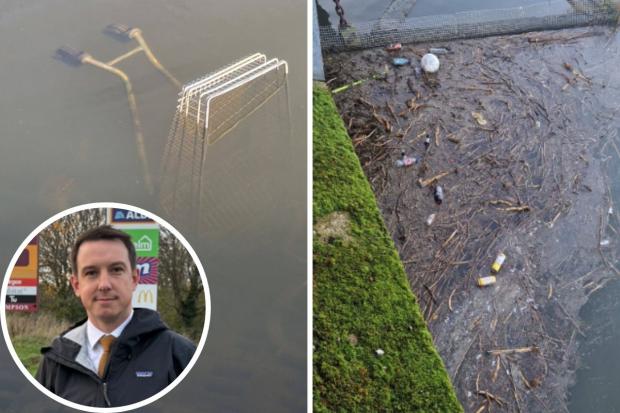 Trollies, traffic cones and bikes among "substantial waste" dumped into ...