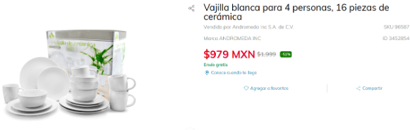 Vajilla blanca en Sears: la oferta ideal para estrenar mesa este Año Nuevo