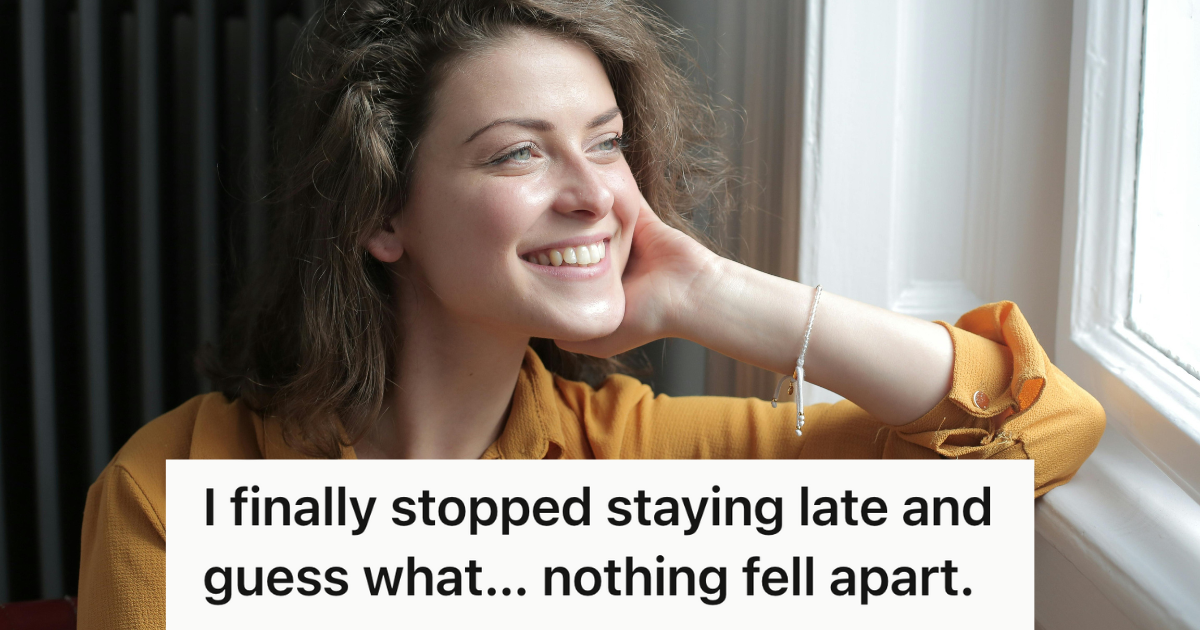 Employee said no to staying late and yes to clocking out on time every ...