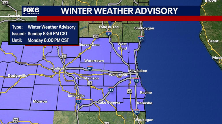 Wisconsin winter weather: Hazardous travel Monday due to snow, high winds
