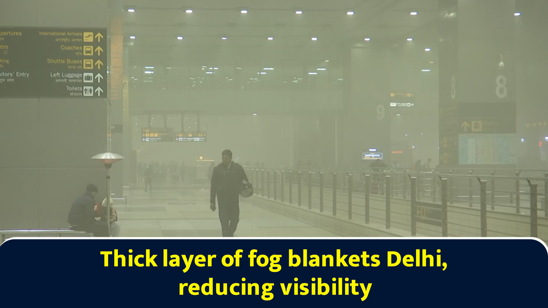 Thick layer of fog blankets Delhi, reducing visibility