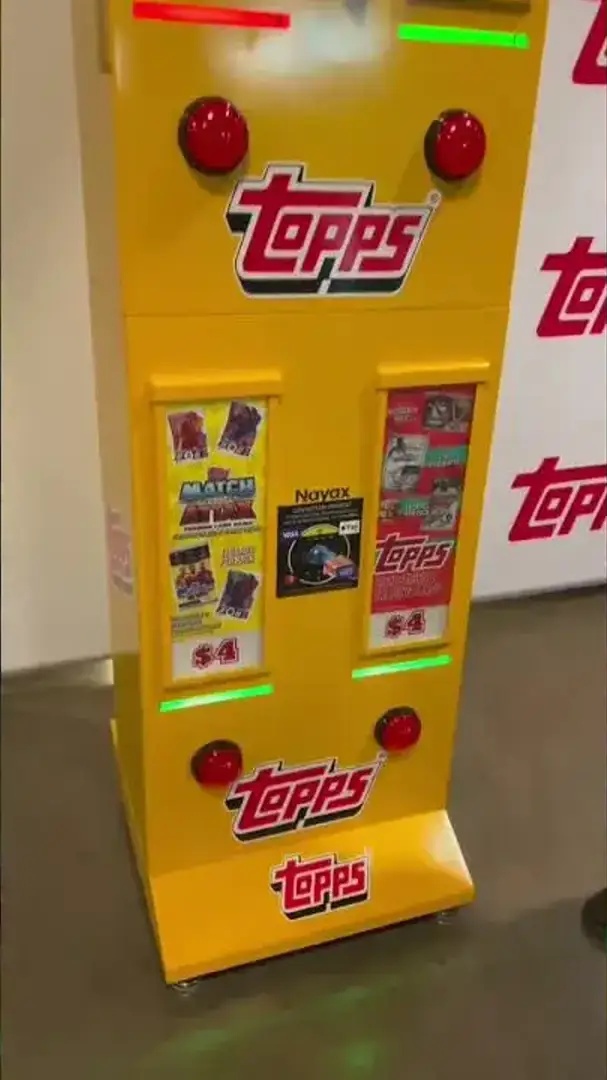 Topps card vending machine demo!