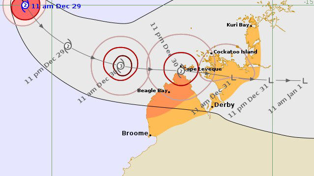 Cyclone Hayley upgraded to category two system, as northern WA ...