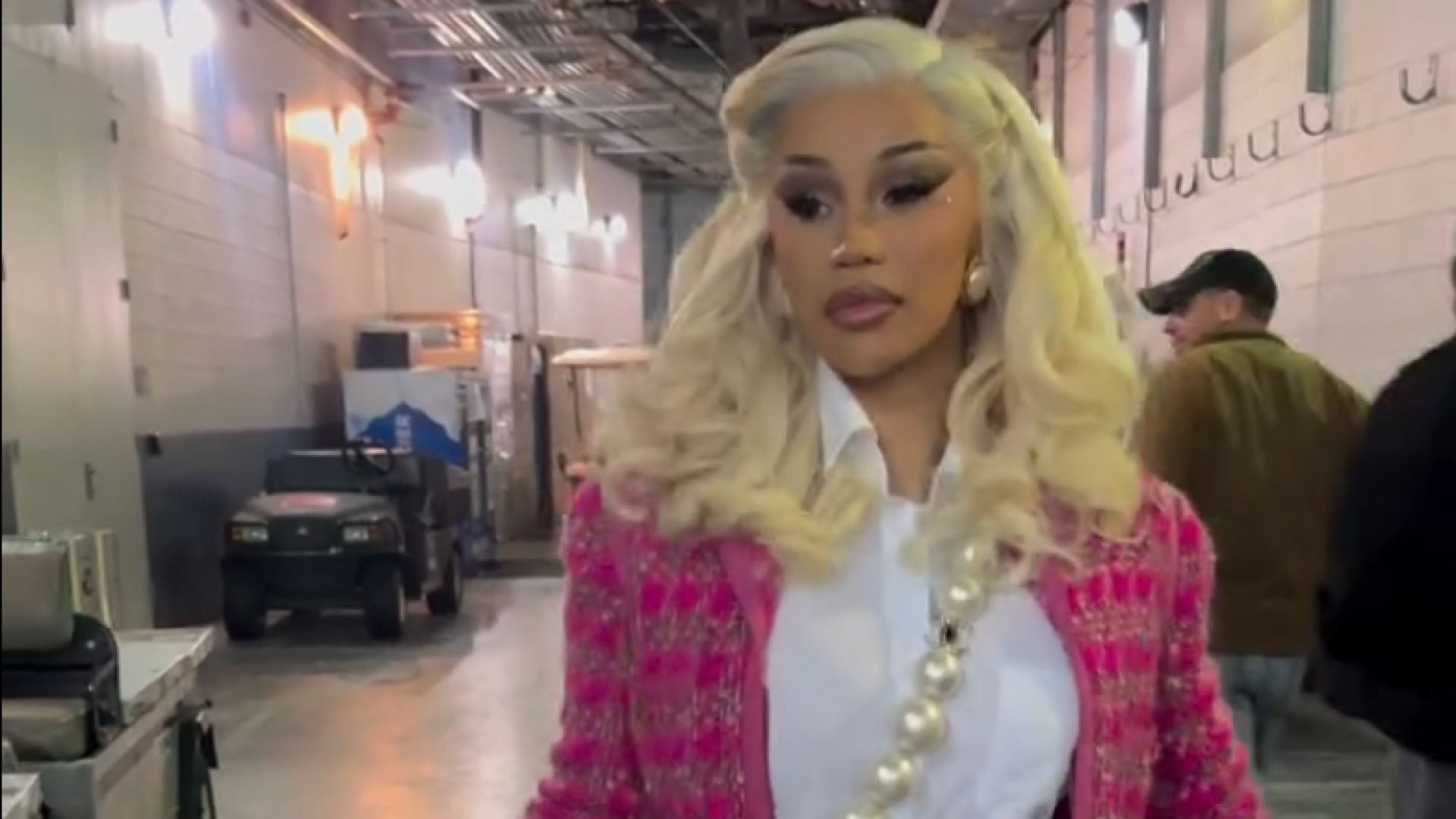 Cardi B is a Chanel Barbie while cheering on BF Stefon Diggs' Patriots game