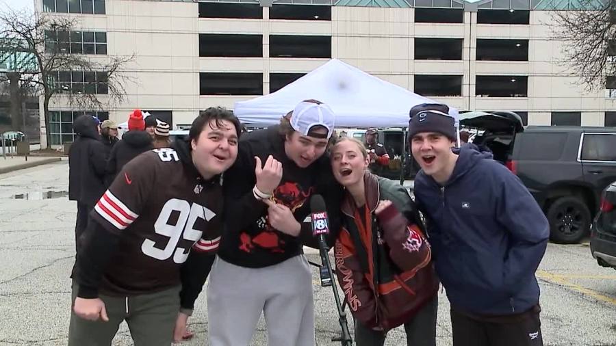 Browns fans celebrate win in final 2025 home game