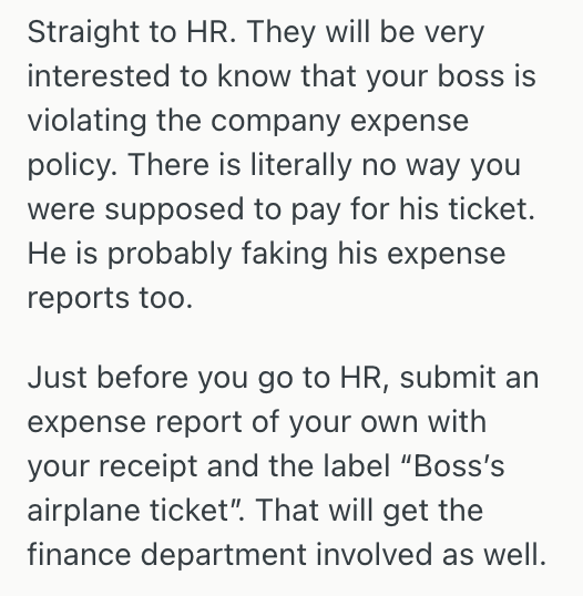 Employee covered her boss’s $600 last-minute flight out of panic, but ...