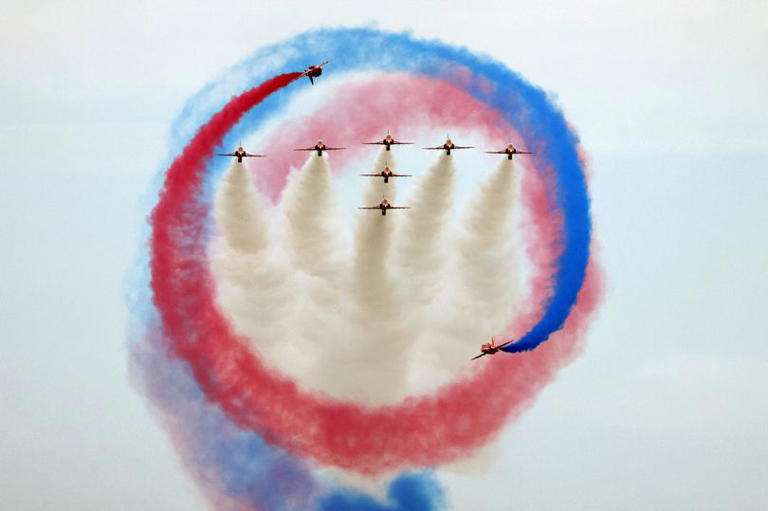 Red Arrows to fly with two fewer planes in move to 'future aircraft type'
