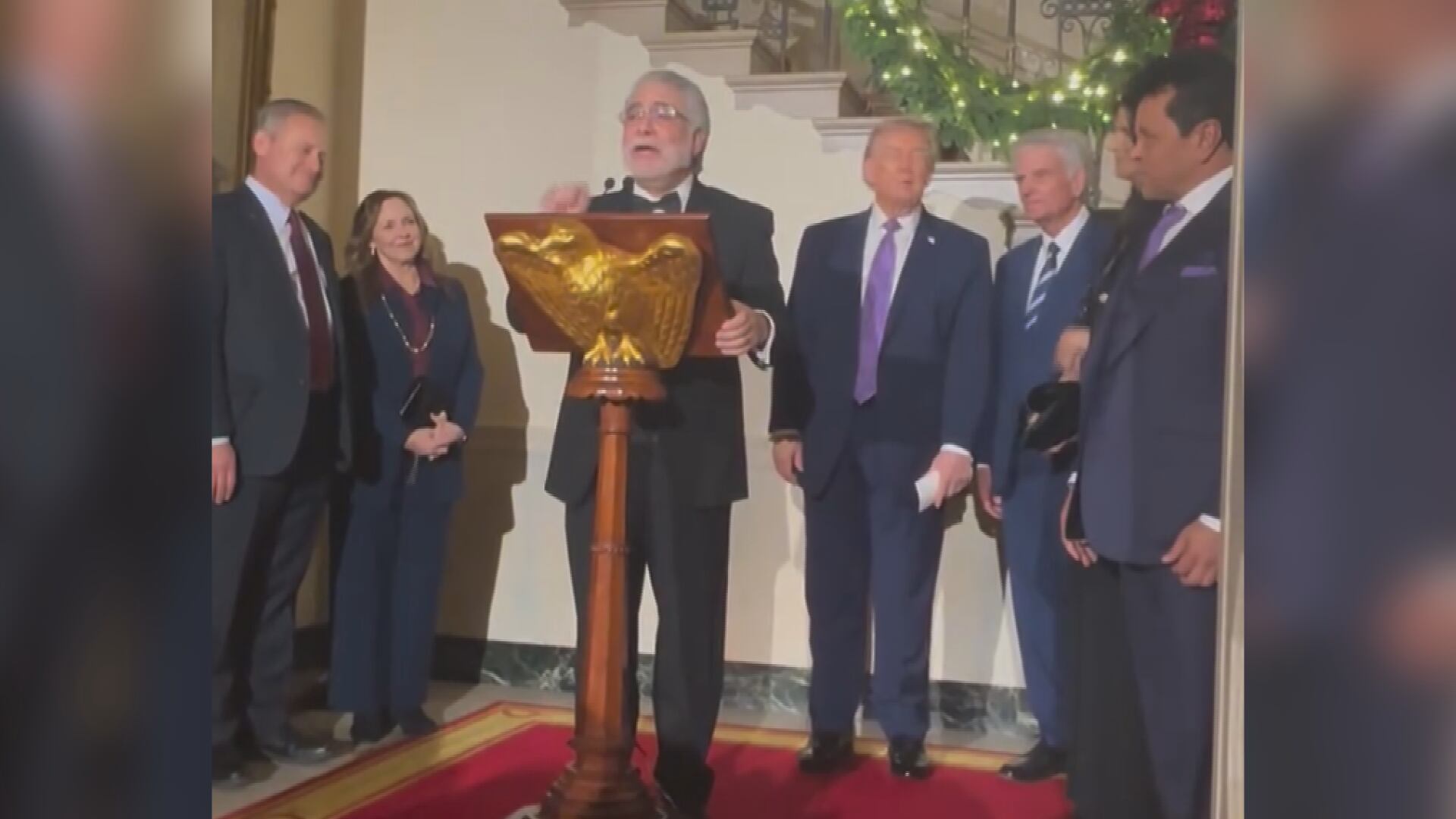 Waco, Texas pastor speaks at White House Christmas reception