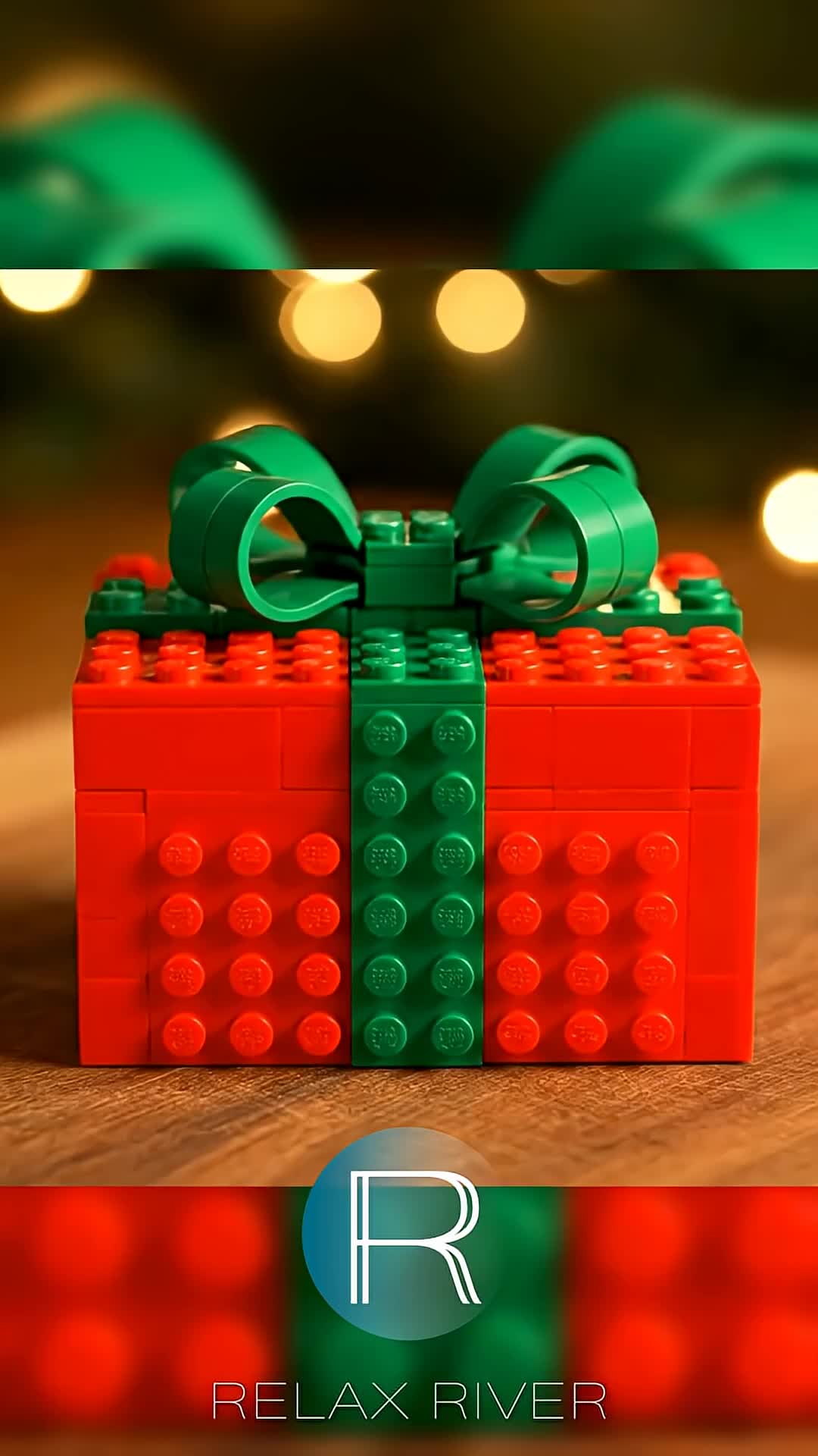 Slicing Lego Christmas gifts 🎄🎁 — bricks spill out! | AI ASMR short