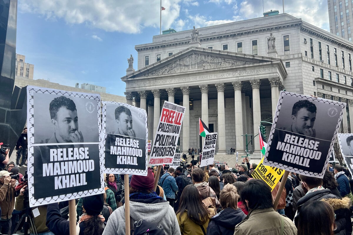 Mahmoud Khalil: New Yorkers rally to demand freedom for detained ...