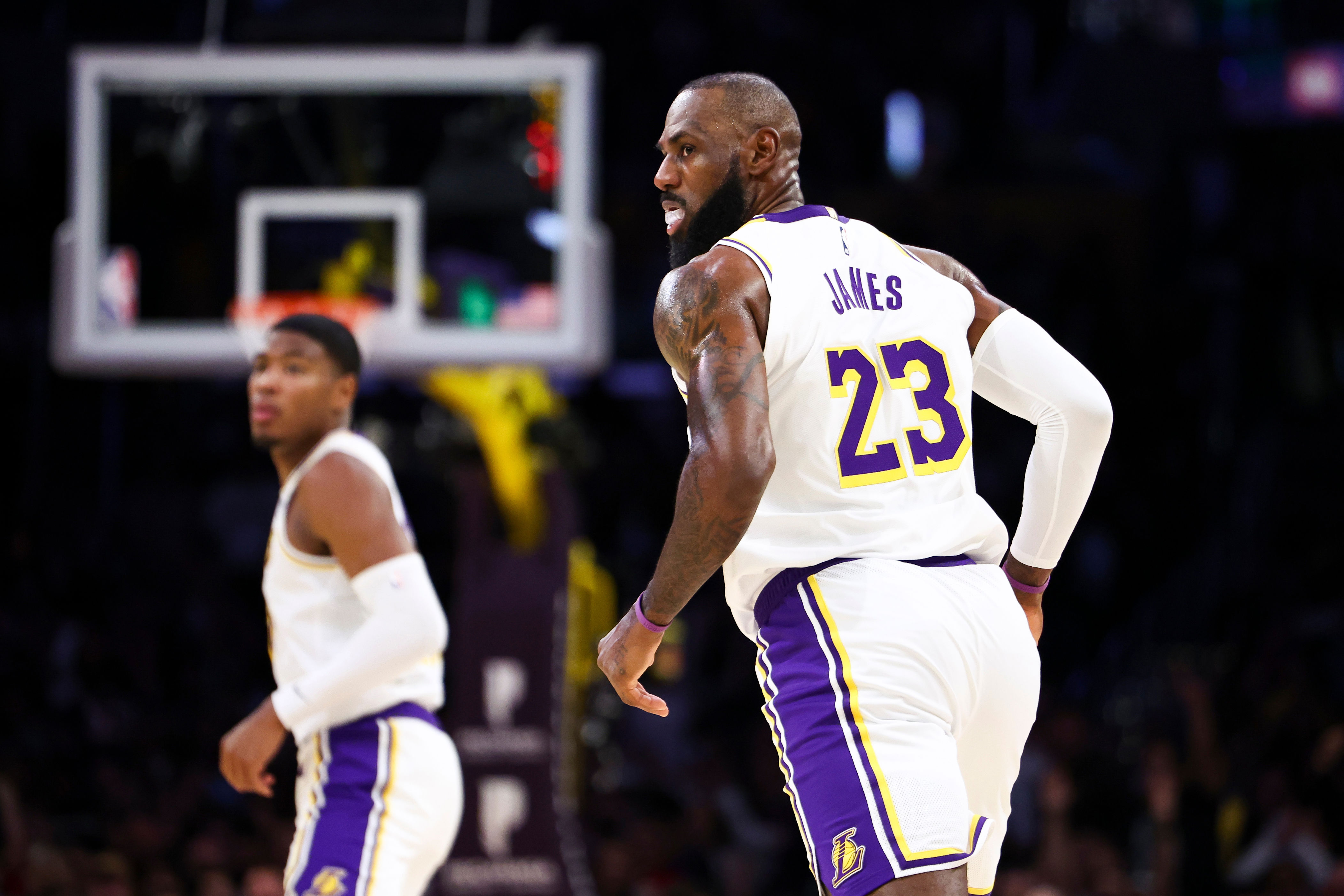 Luka Doncic and LeBron James combine for 68 points, Lakers end skid ...