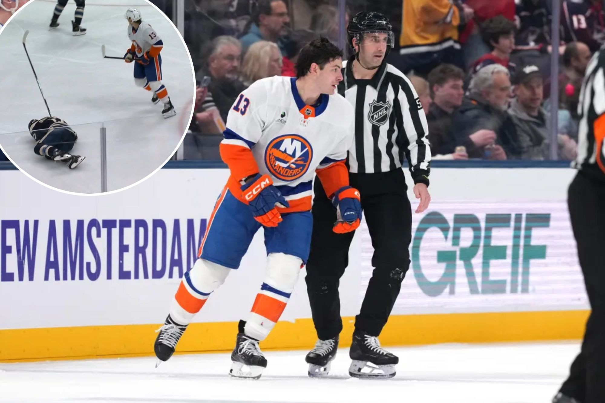 Islanders have Mat Barzal’s back for defending rookie star with stick ...