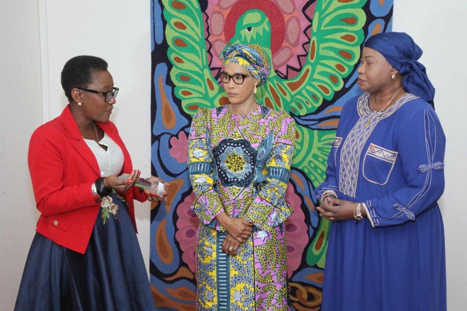 Milton Keynes-based company presents Excellence Award to Gambian First Lady