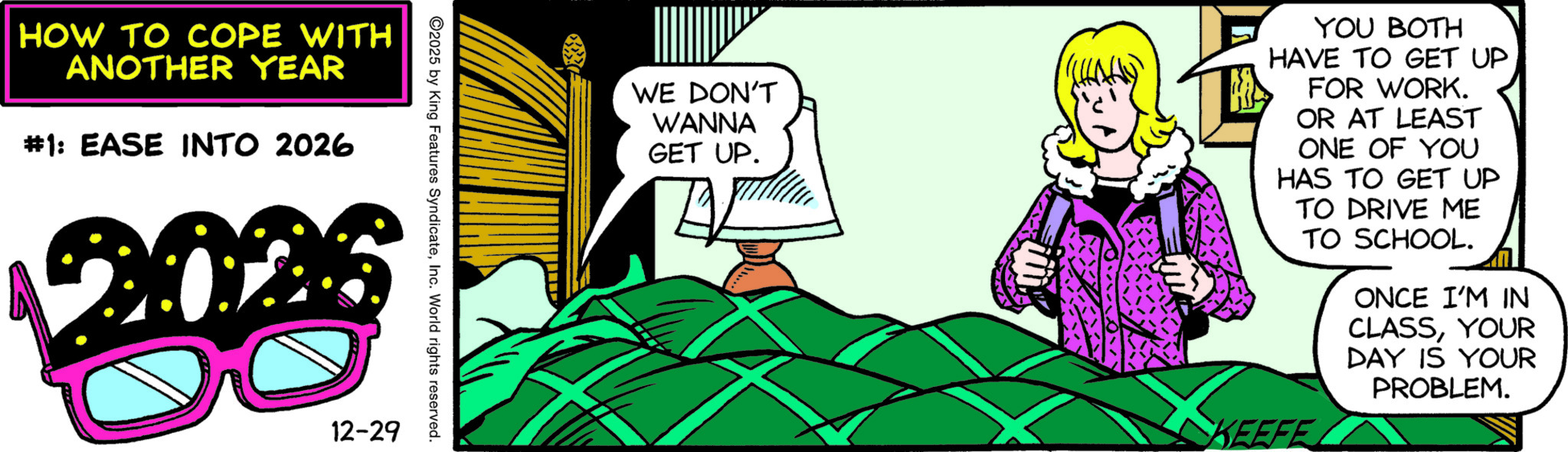 Sally Forth by Francesco Marciuliano; drawn by Jim Keefe