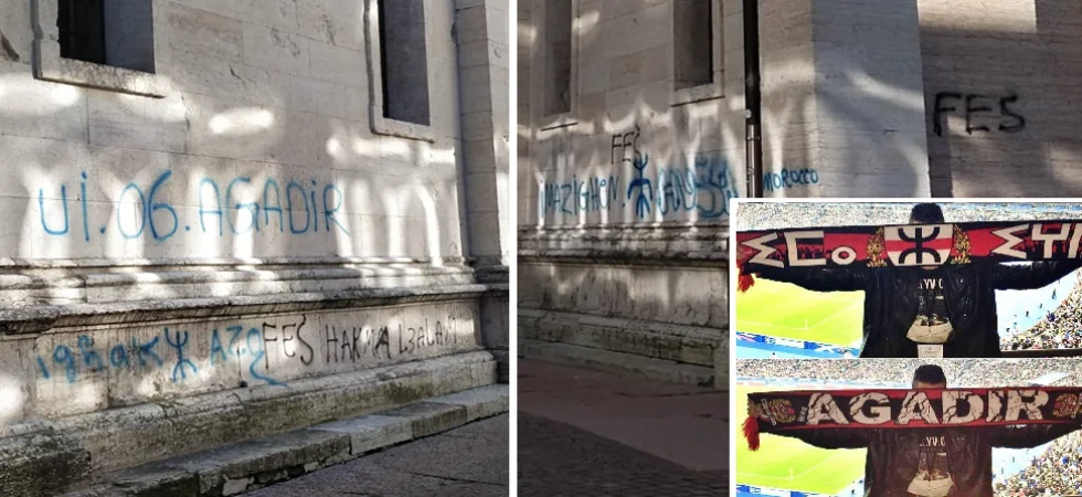 Church graffiti in northern Italy tied to Moroccan football ultras