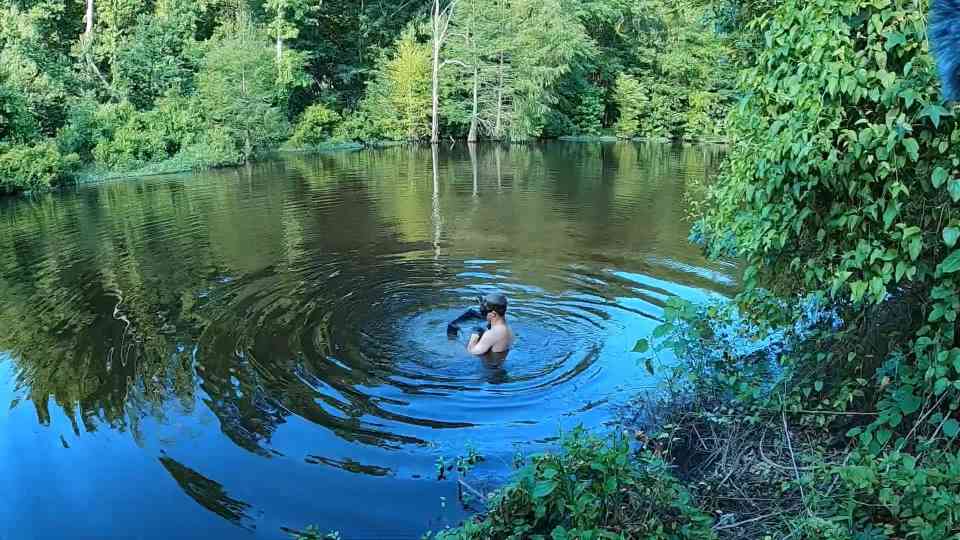 We need police here now - what came out of the water was still dangerous