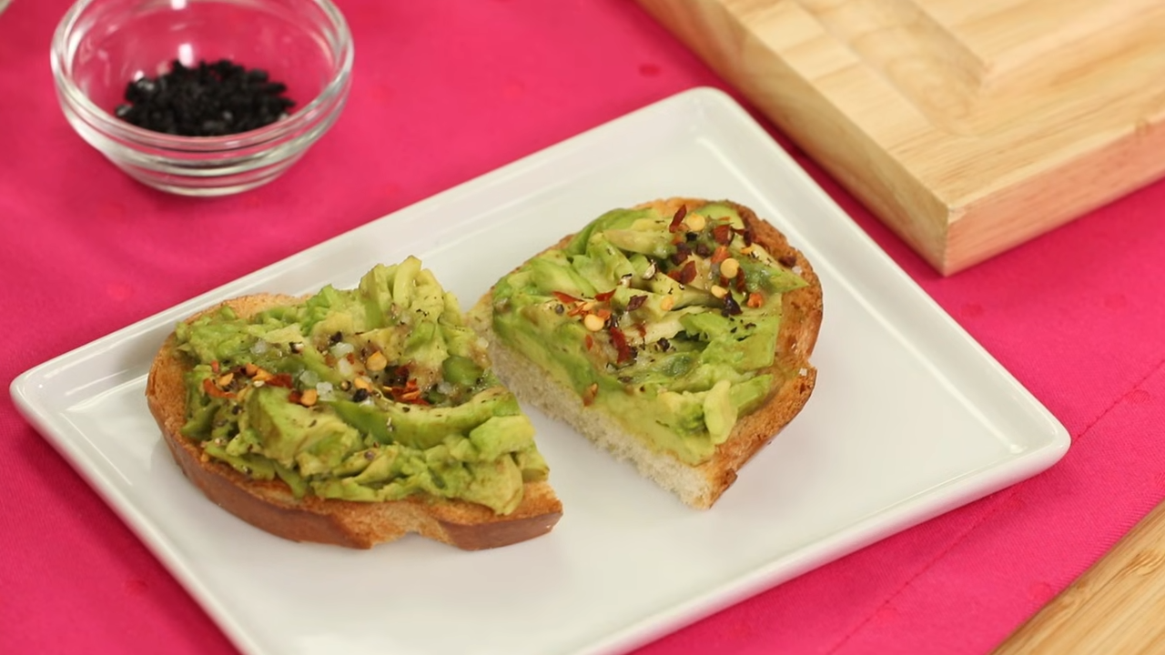 Giant avocado toast cake for New Year’s resolutions