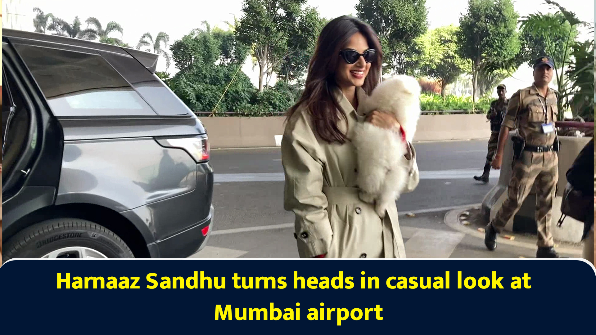 Harnaaz Sandhu turns heads in casual look at Mumbai airport