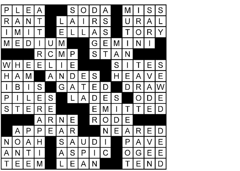 Puzzle solutions for Monday, Dec. 29, 2025