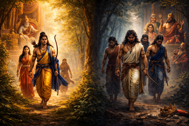 Why was Rama’s vanvas accepted but Pandavas’ vanvas questioned?