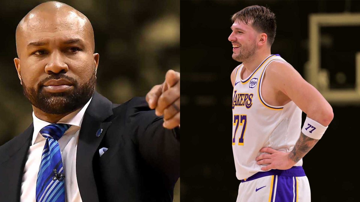 How many times is he talking to the referees? - Derek Fisher urges Luka ...