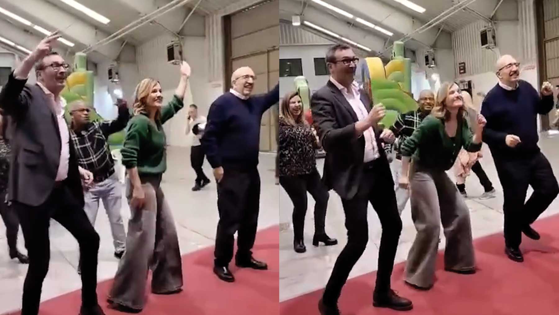 Pilar Alegría a lo Leticia Sabater: visita un secadero de jamones y ...