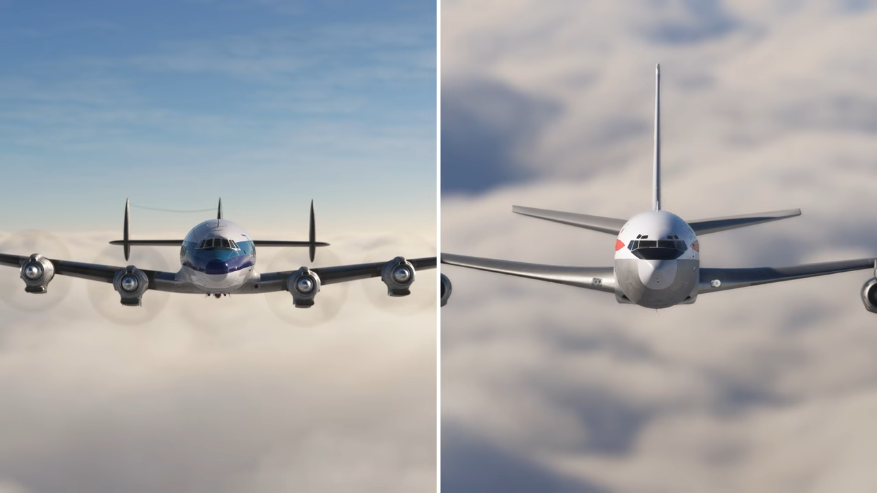 Watch the moment two planes collide above the clouds